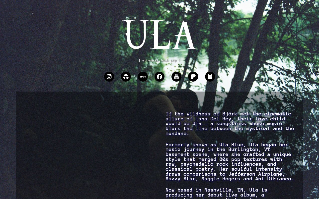 Ula Music | Ethereal Folk Pop